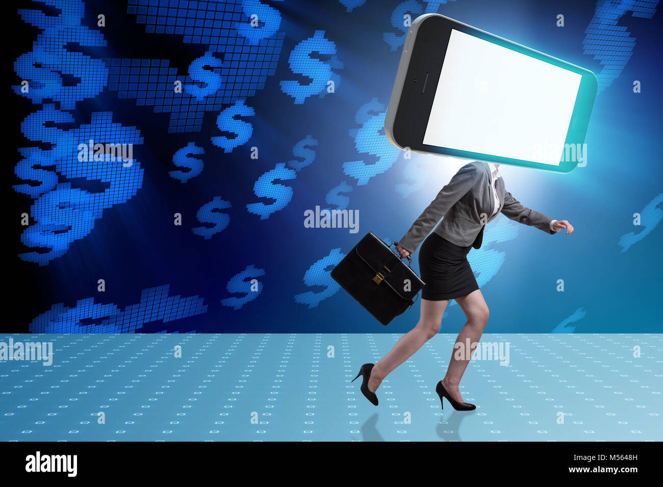 Mobile phone zombie under the influence of smartphone Stock Photo - Alamy