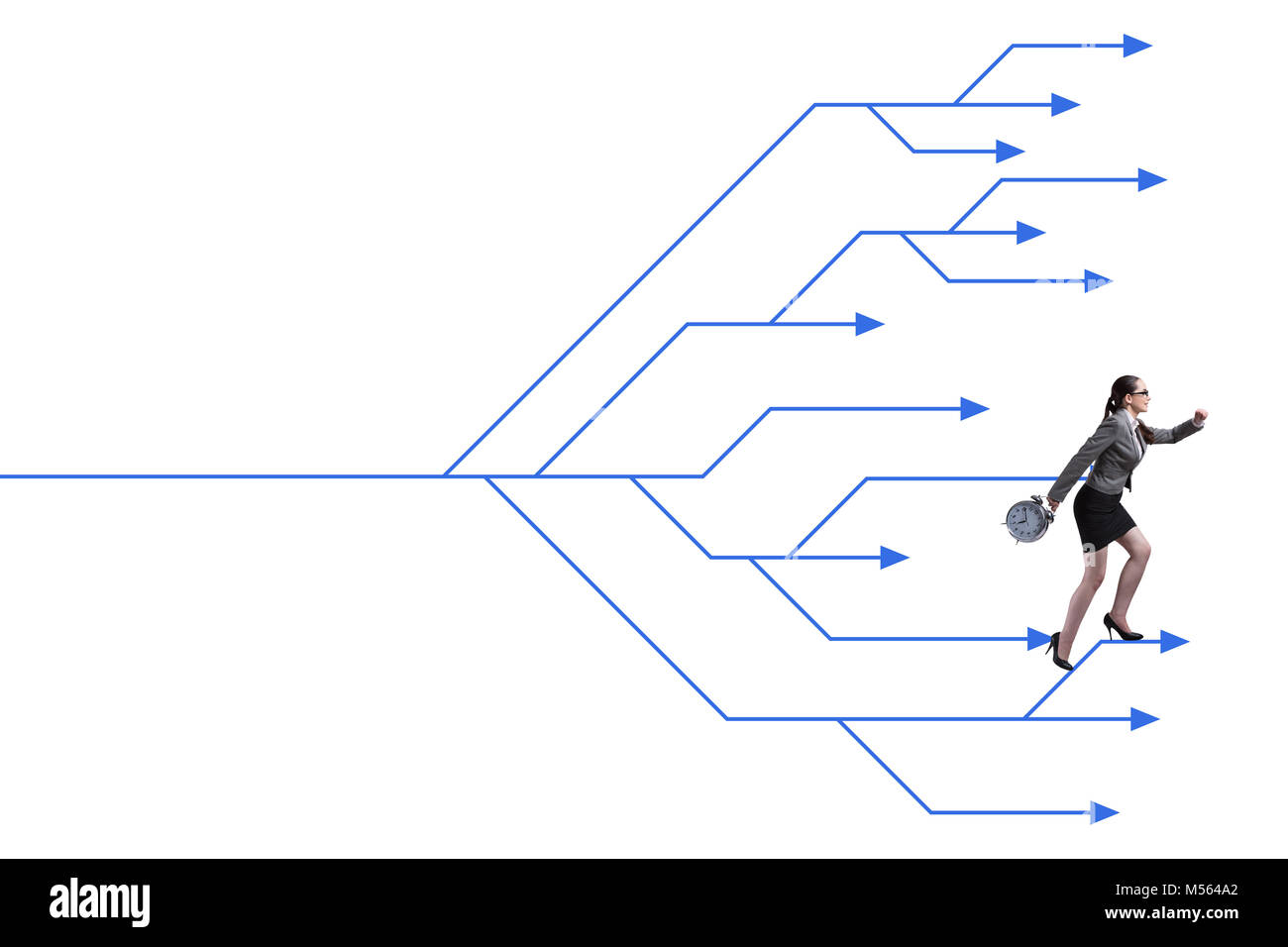 Businessman choosing different career paths in business Stock Photo - Alamy