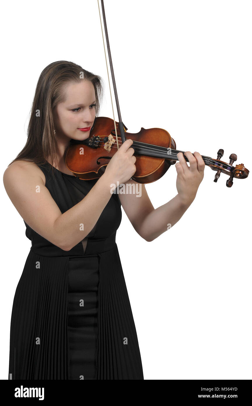 Woman Playing Violin Stock Photo - Alamy