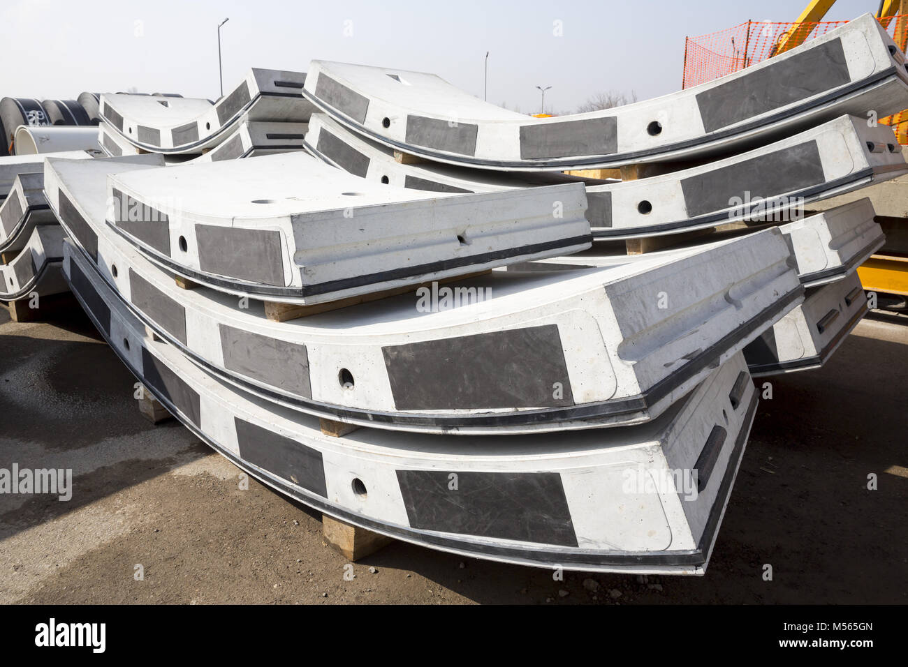 Concrete elements for subway tunnel Stock Photo - Alamy