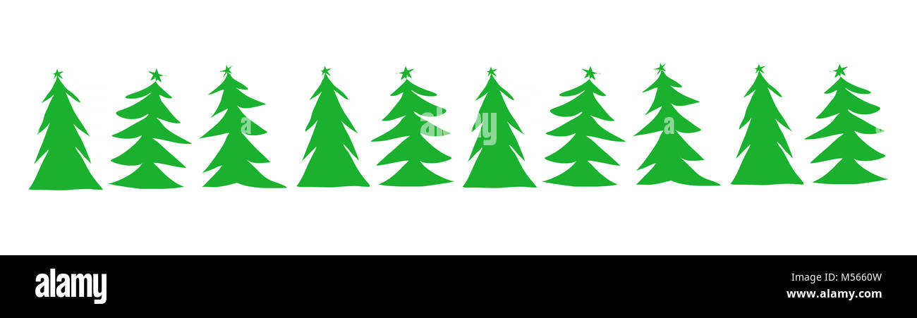 Green Christmas tree margin Stock Photo - Alamy