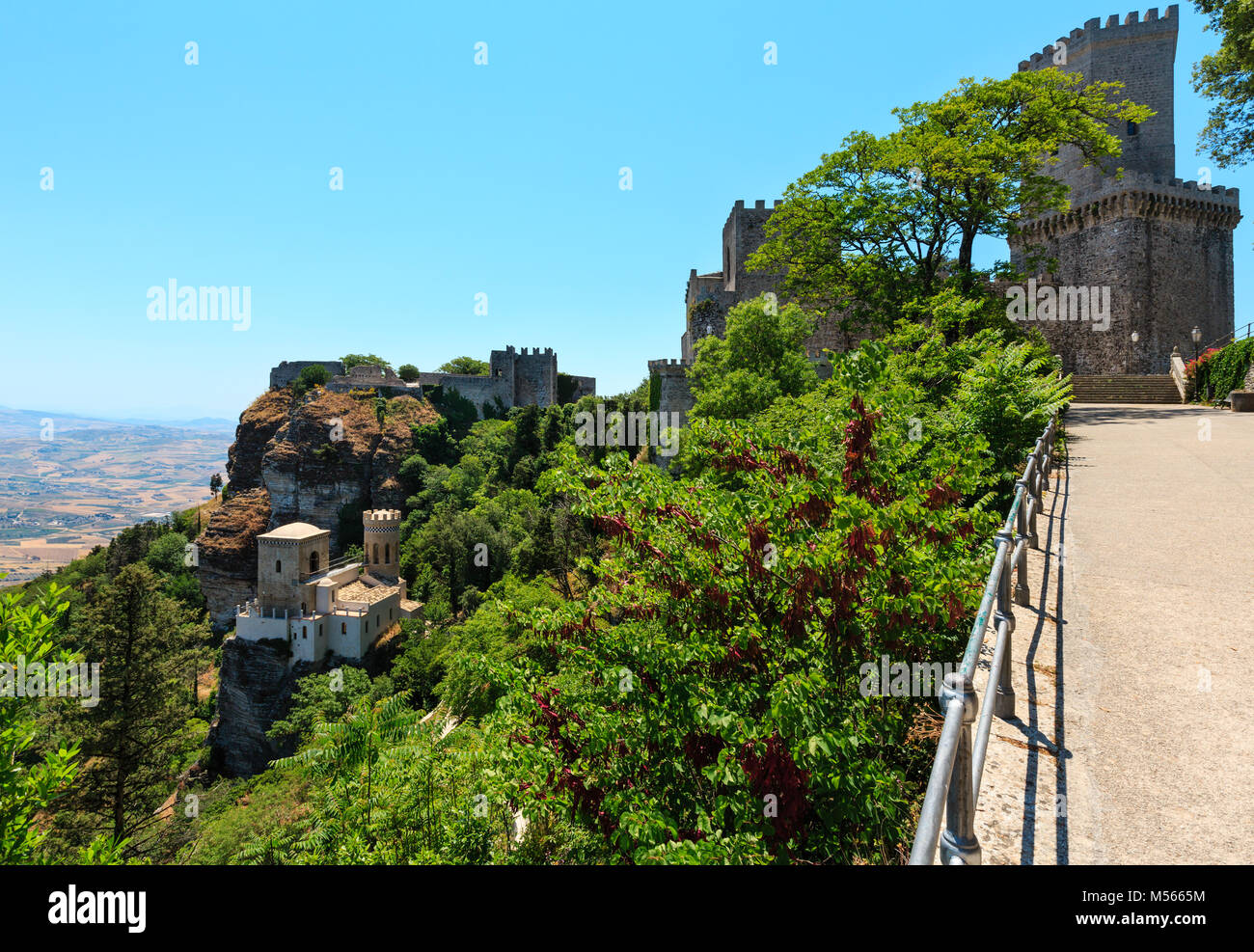 Torretta Pepoli castle in Erice, Sicily, Italy Stock Photo - Alamy