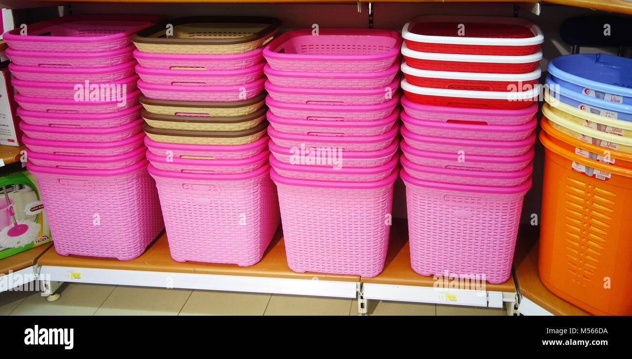 Plastic storage baskets hi-res stock photography and images - Alamy
