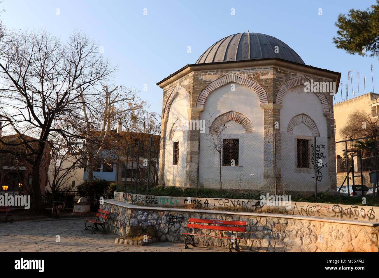 View of Musa Baba Mausoleum in the Upper Town of Thessaloniki, Greece ...