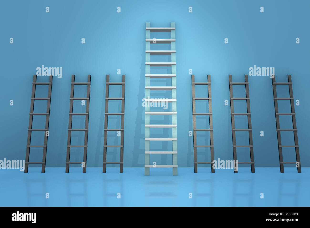Different ladders in career progression concept Stock Photo - Alamy