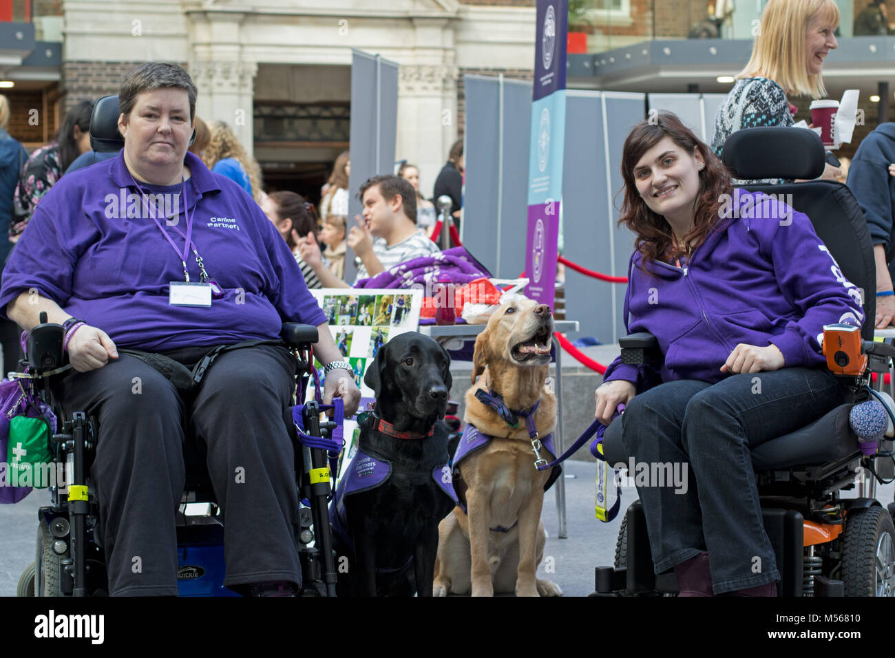 Representatives of Canine Partners charity at pet therapy event at ...