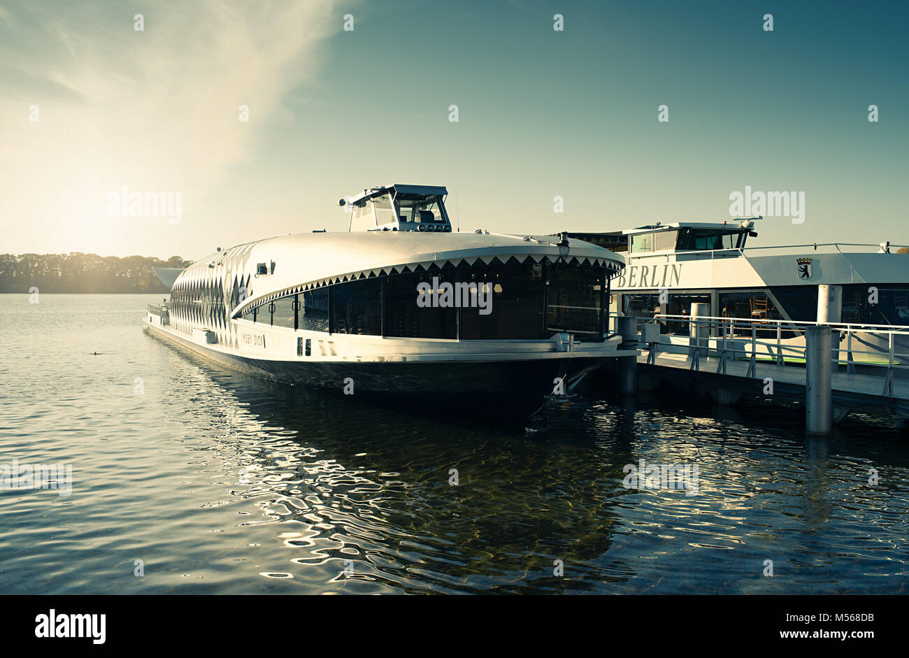 The steamboat Moby Dock in Berlin Stock Photo - Alamy