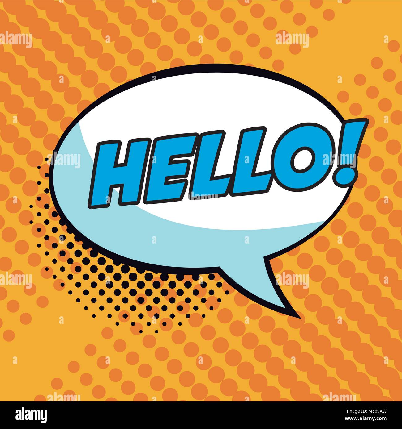 Hello pop art Stock Vector Images - Alamy