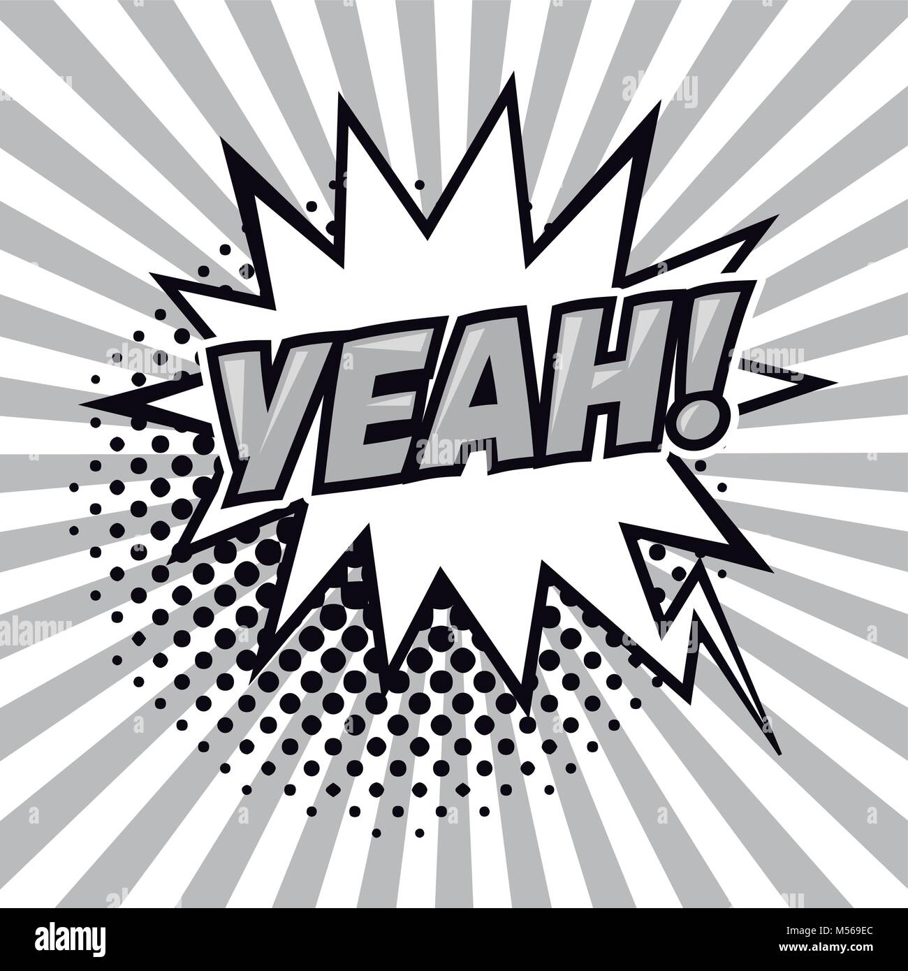 Yeah pop art bubble Stock Vector Image & Art - Alamy