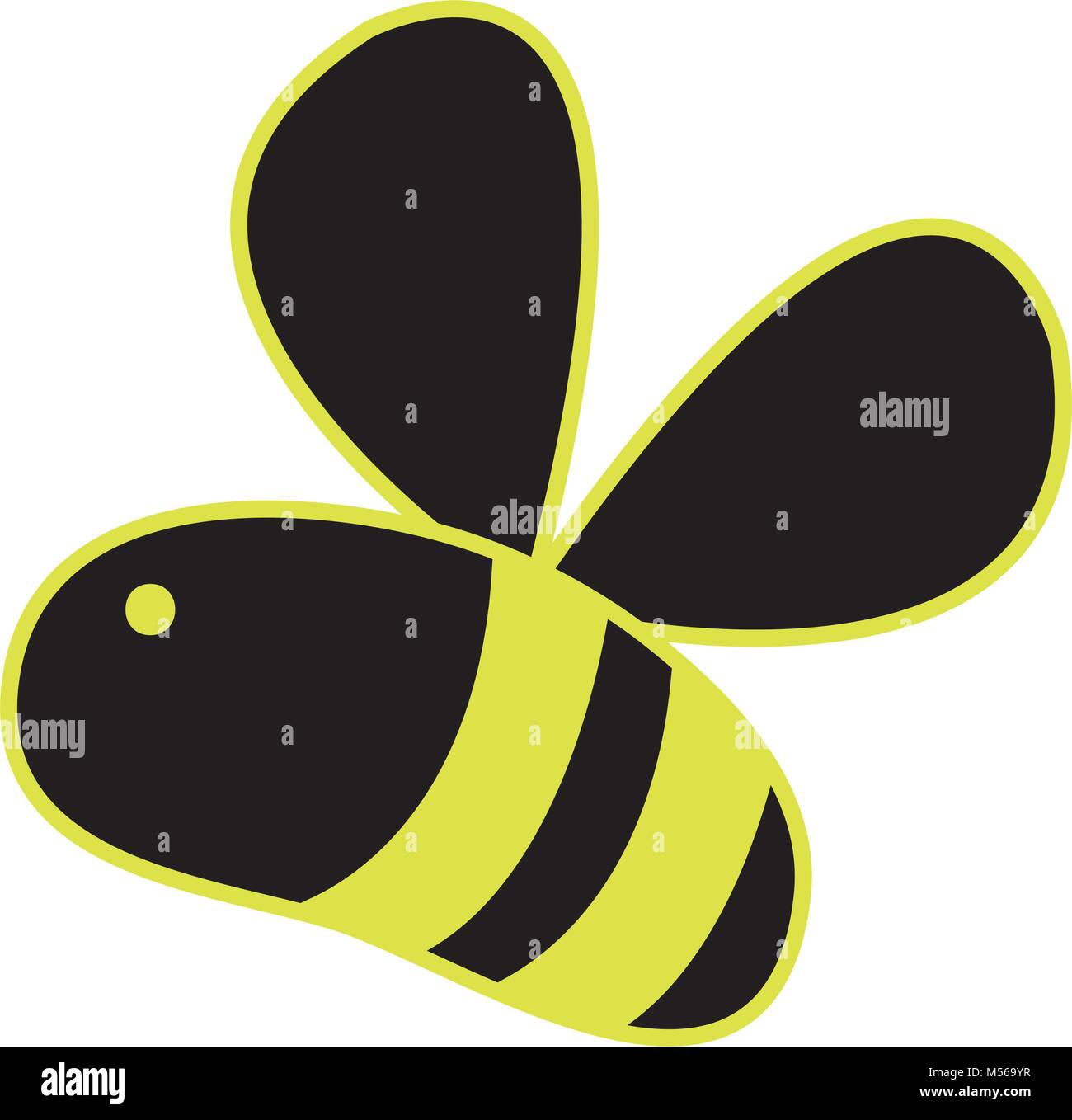 neon flat cute bee insect animal flying Stock Vector Image & Art - Alamy