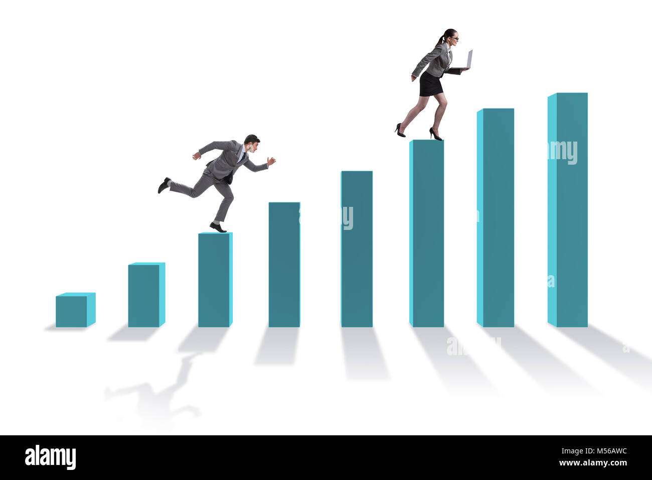 Chasing business people in competition concept Stock Photo - Alamy