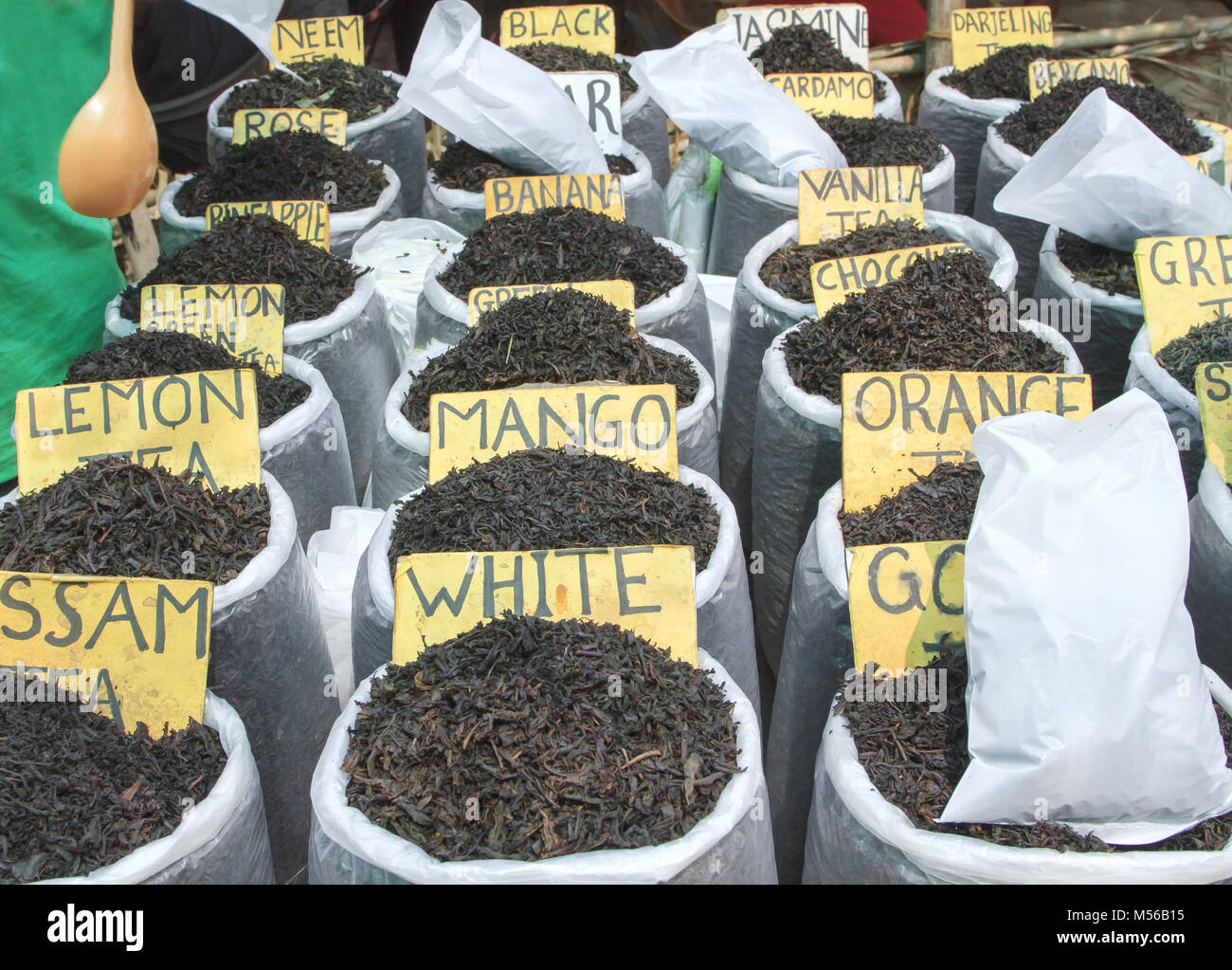 Different aroma tea at the market Stock Photo - Alamy