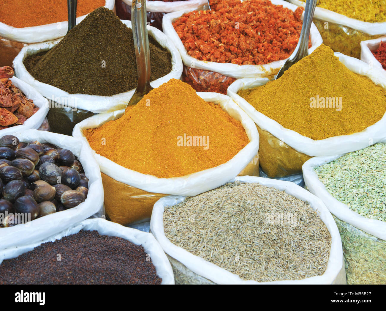 Assortment of powder spices Stock Photo - Alamy
