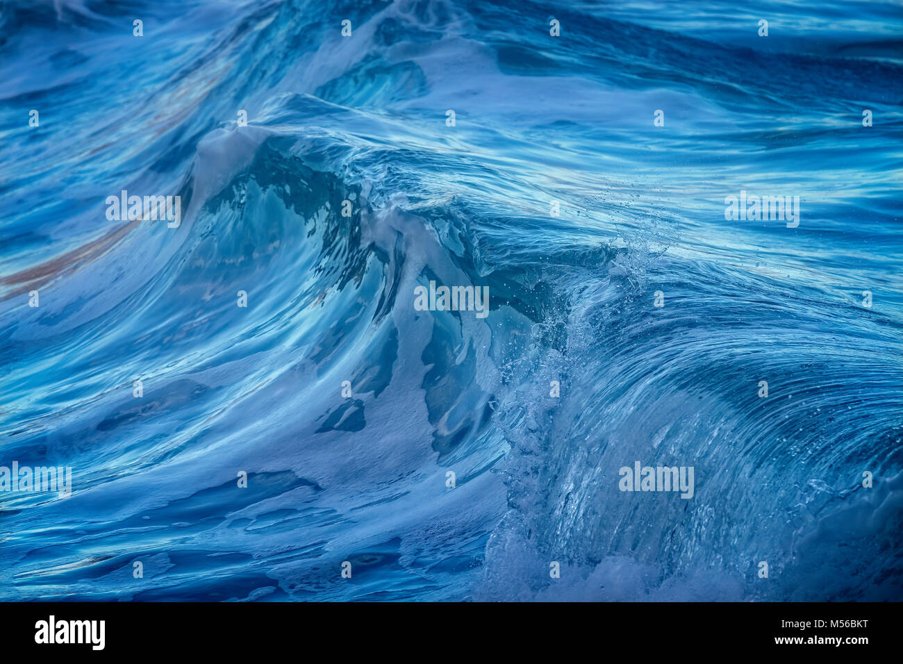 Beautiful Blue Ocean Wave in Costa Brava coastal in Spain Stock Photo ...