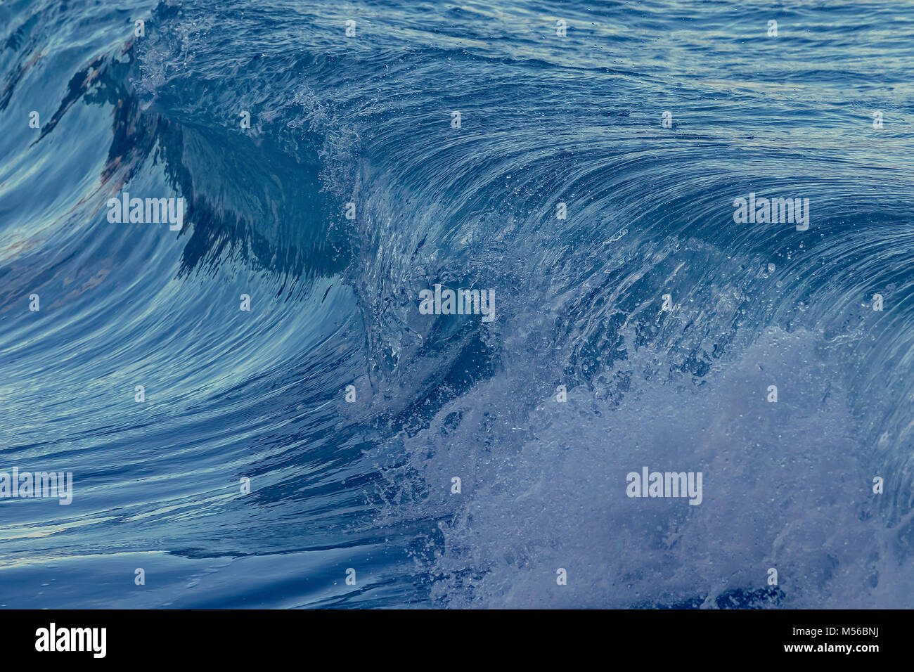 Beautiful Blue Ocean Wave in Costa Brava coastal in Spain Stock Photo ...