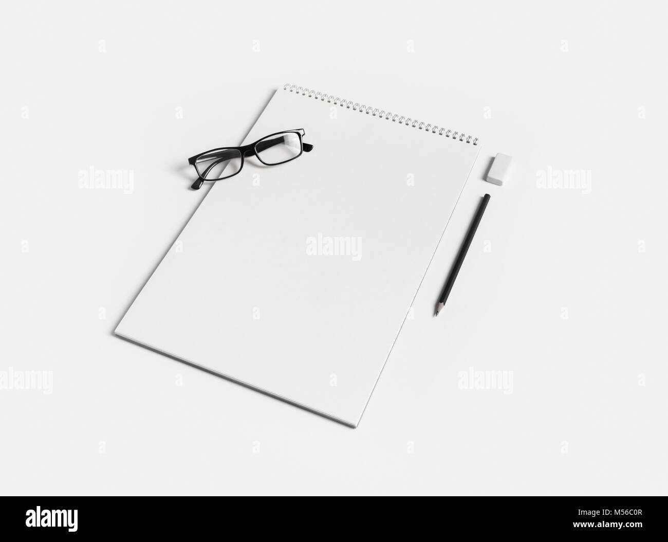 Notepad and stationery Stock Photo - Alamy
