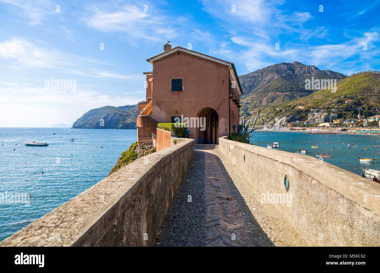 LEVANTO, ITALY, AUGUST 15, 2017 - Landscape of Levanto, La Spezia ...