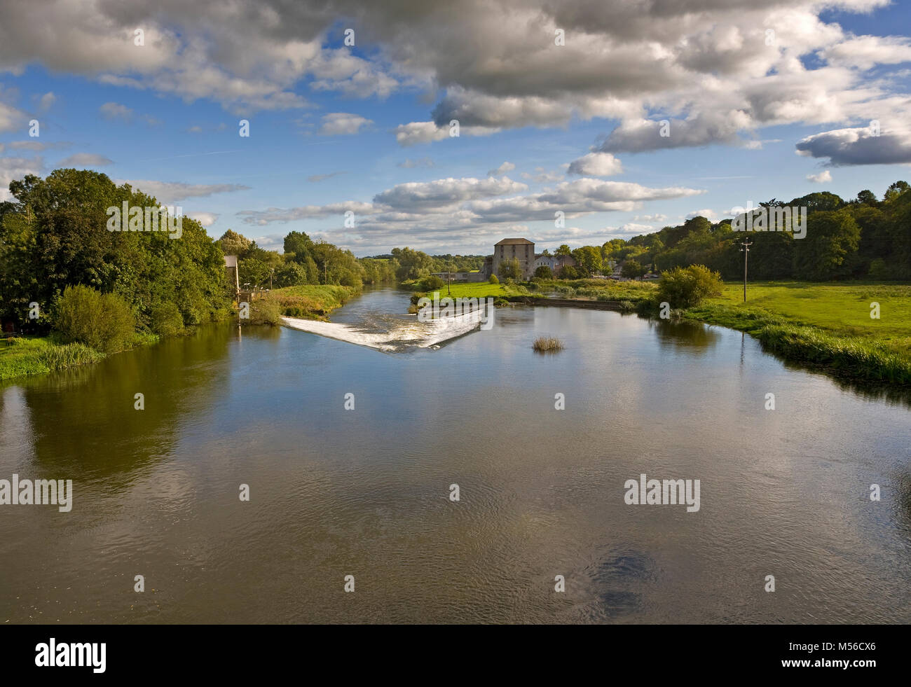 The Weir on the River Nore at Bennettsbridge, and behind, the Mill ...