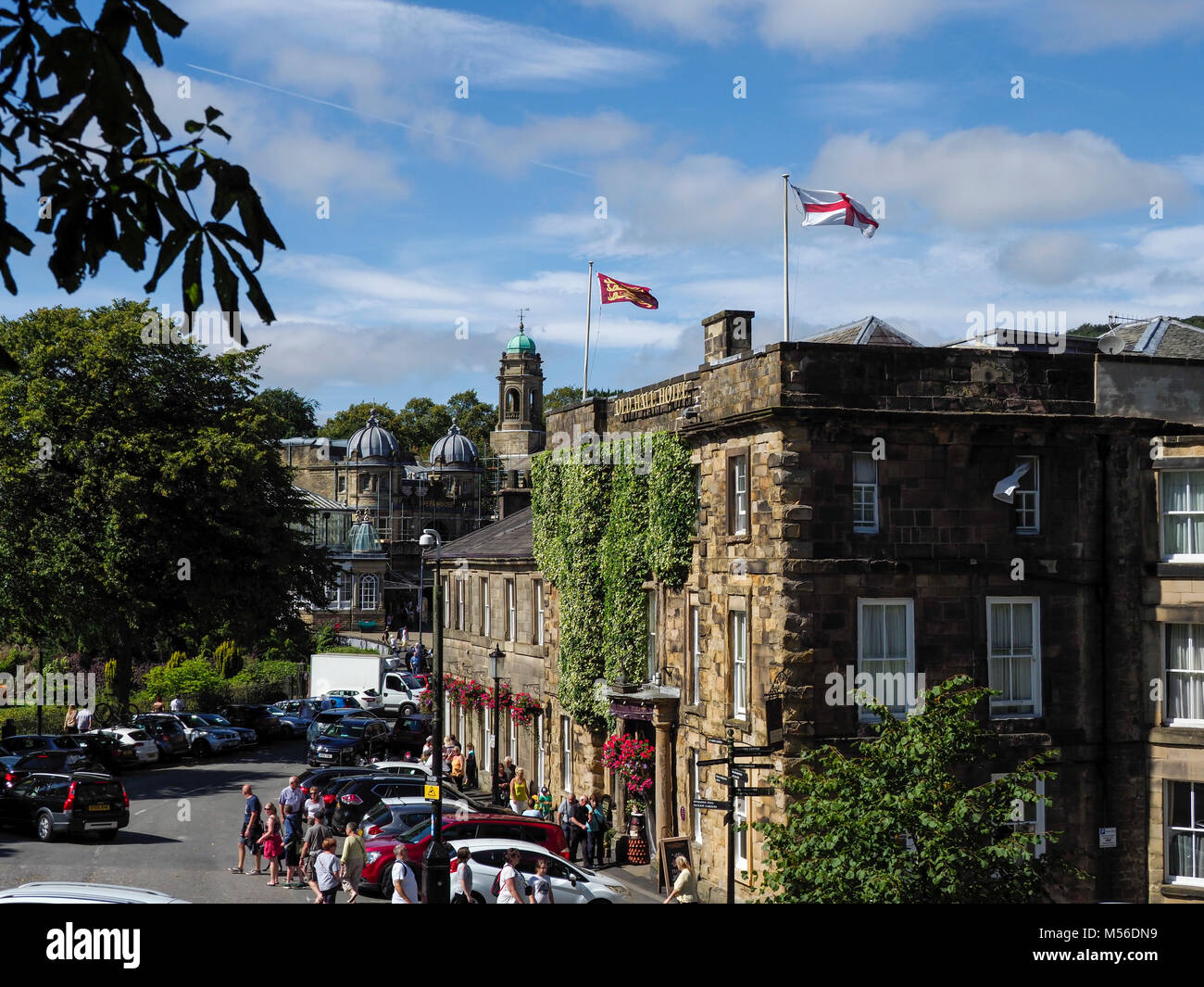 Spa town of Buxton in the Peak District Derbyshire England Stock Photo ...