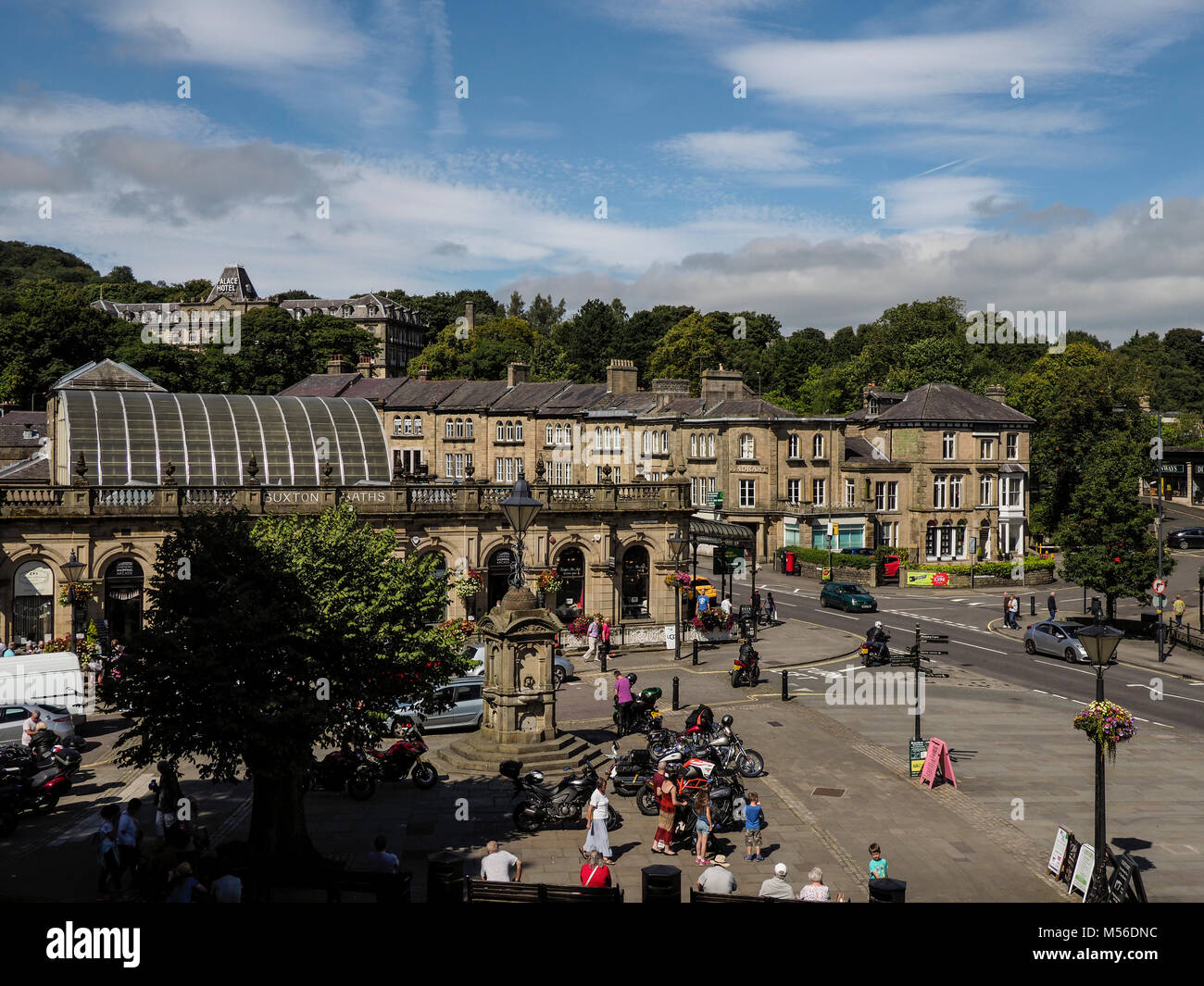 Spa town of Buxton in the Peak District Derbyshire England Stock Photo ...