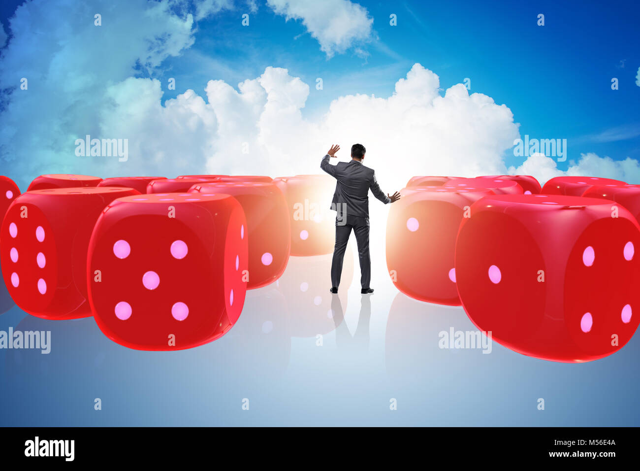 Businessman thinking about chances of business success Stock Photo - Alamy