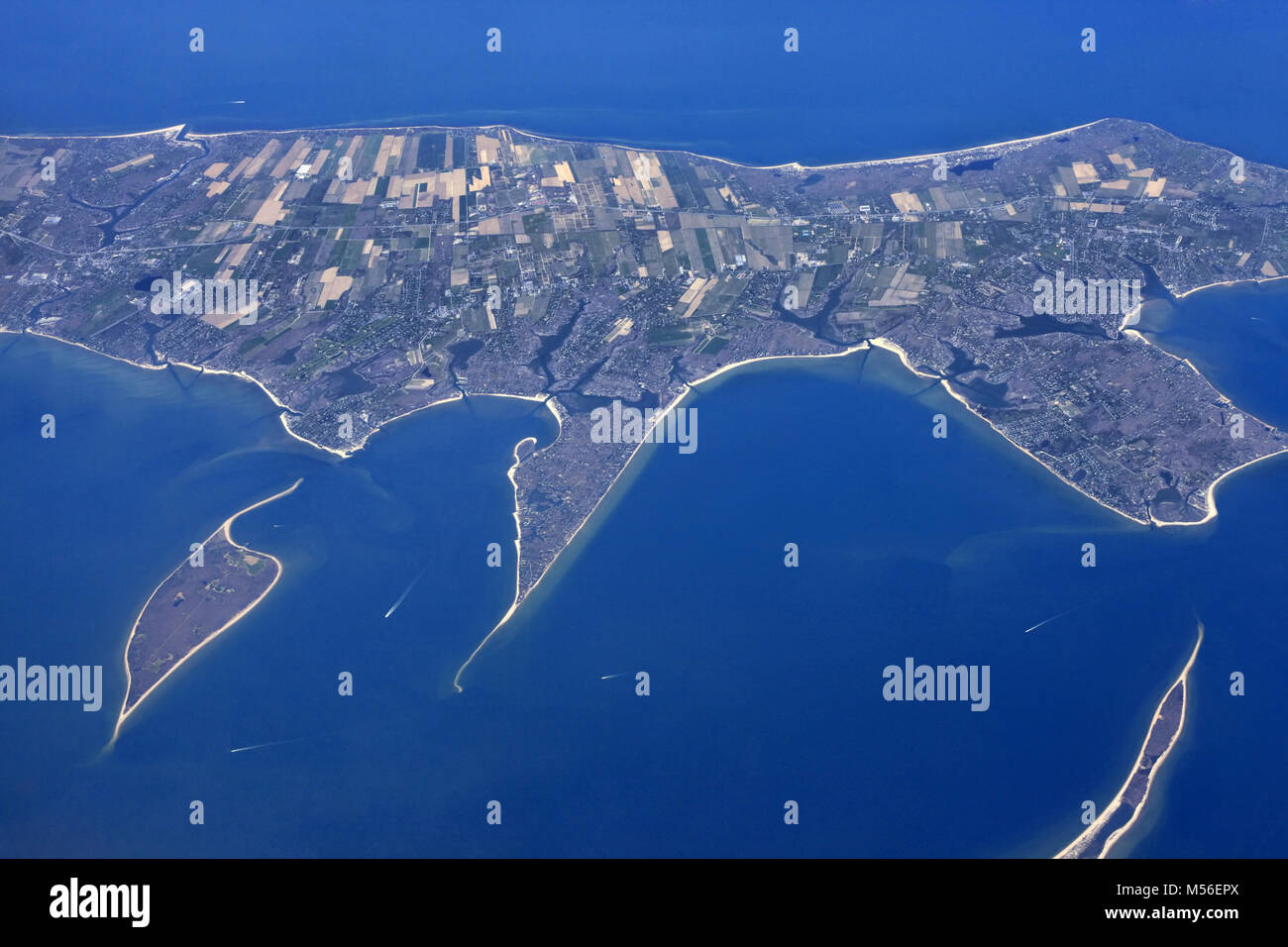 Aerial view of small island Key Biscayne Stock Photo - Alamy