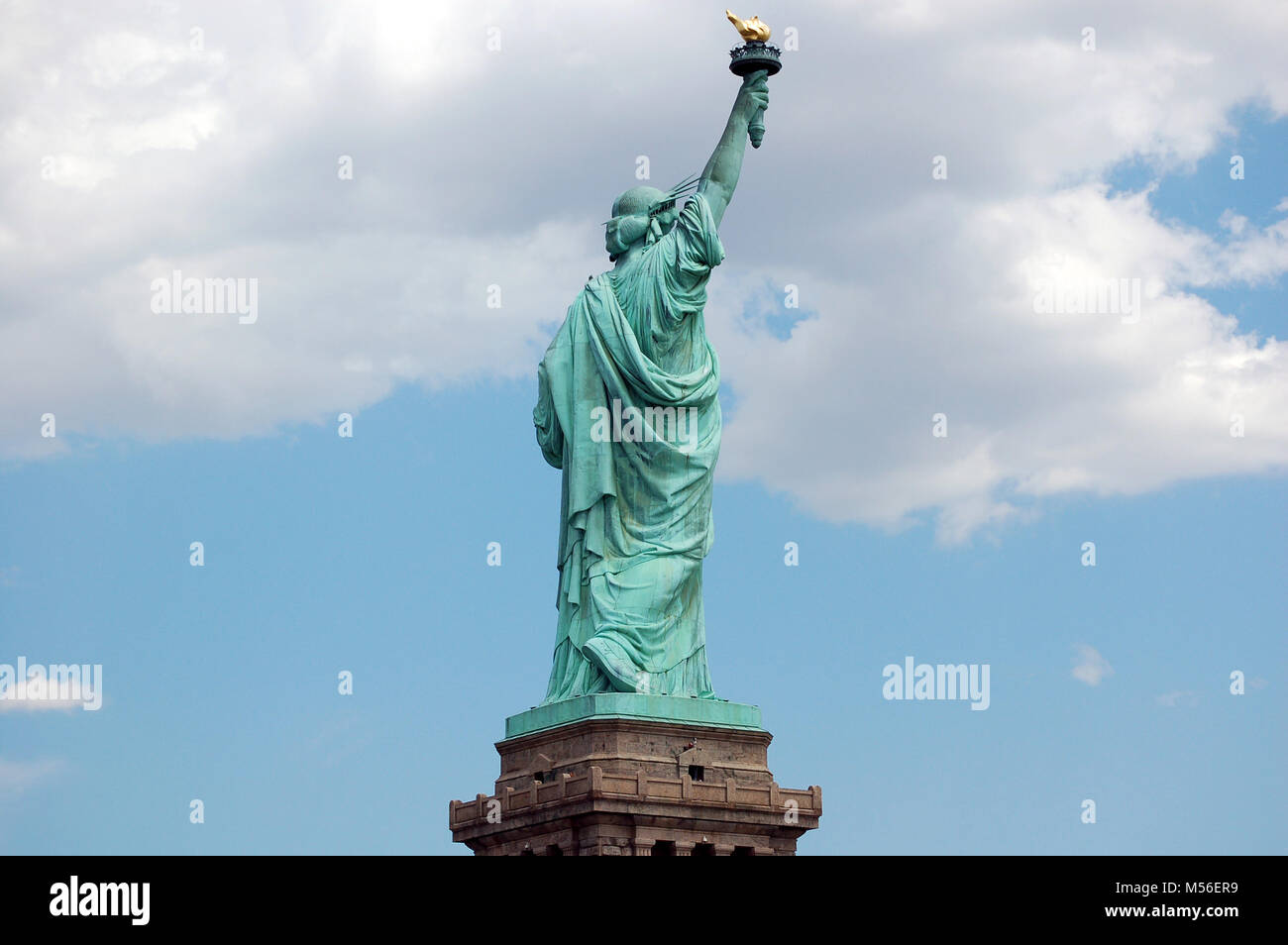 New York City Statue of Liberty (rear view Stock Photo - Alamy