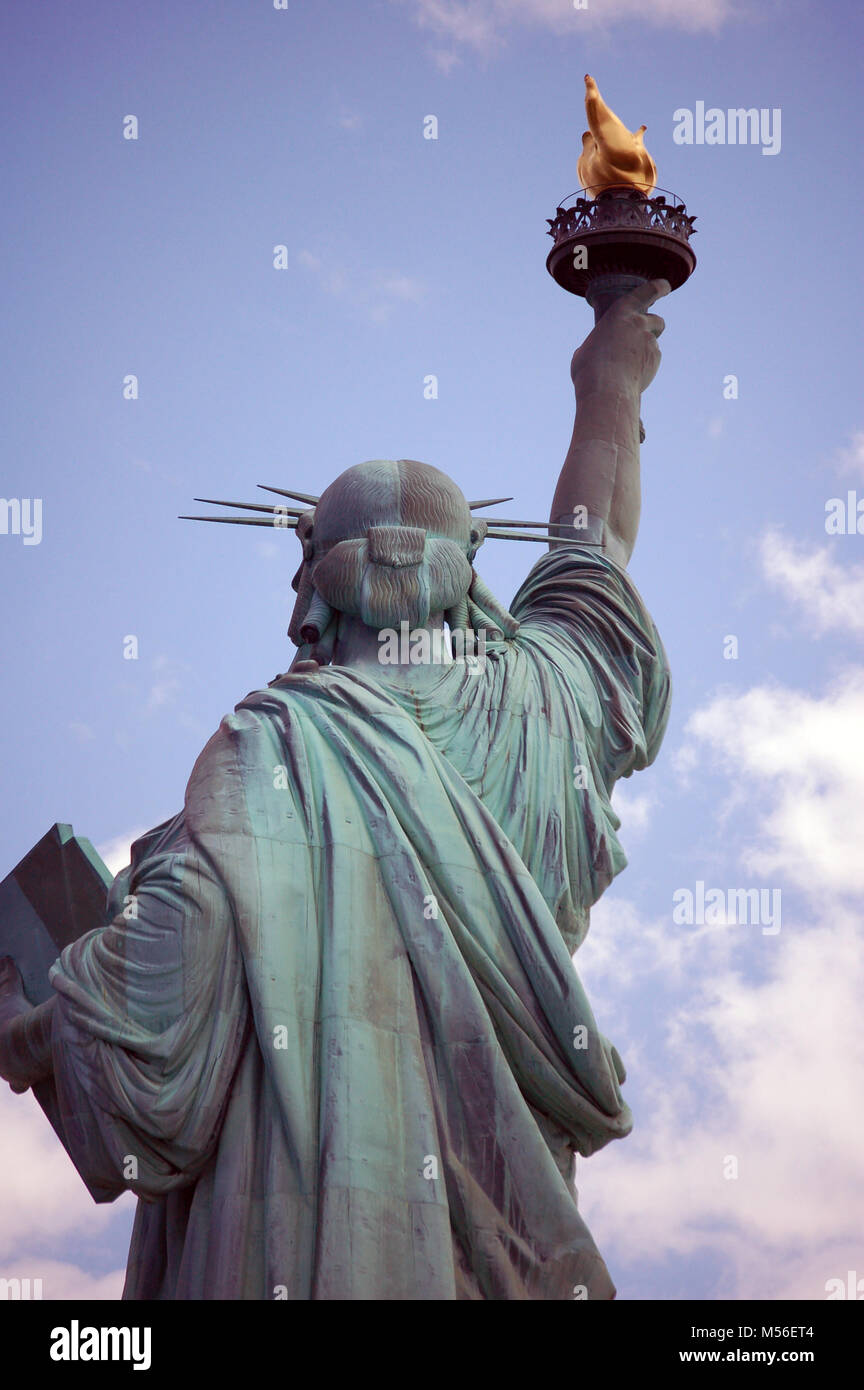 Statue of Liberty rear-view Stock Photo - Alamy