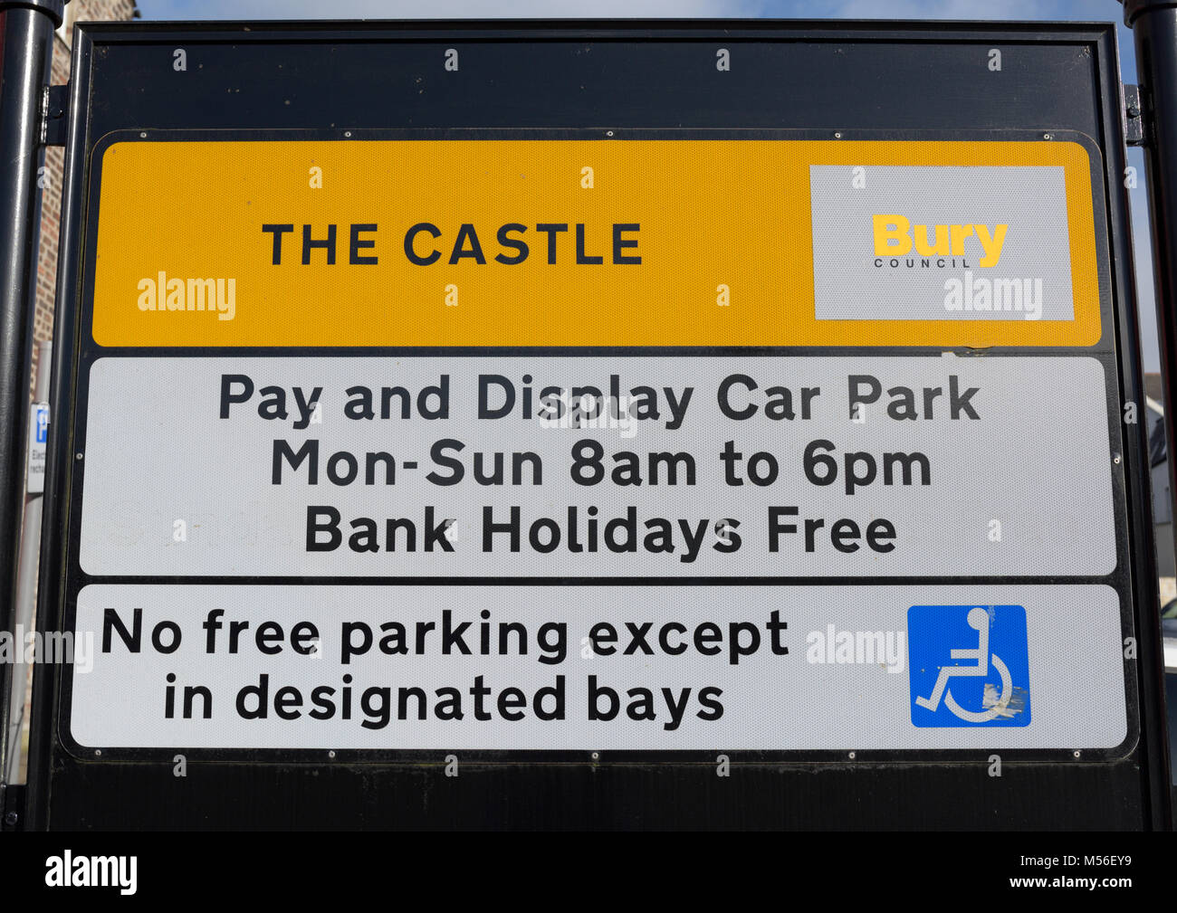The Castle Car Park Sign Bury High Resolution Stock Photography and ...