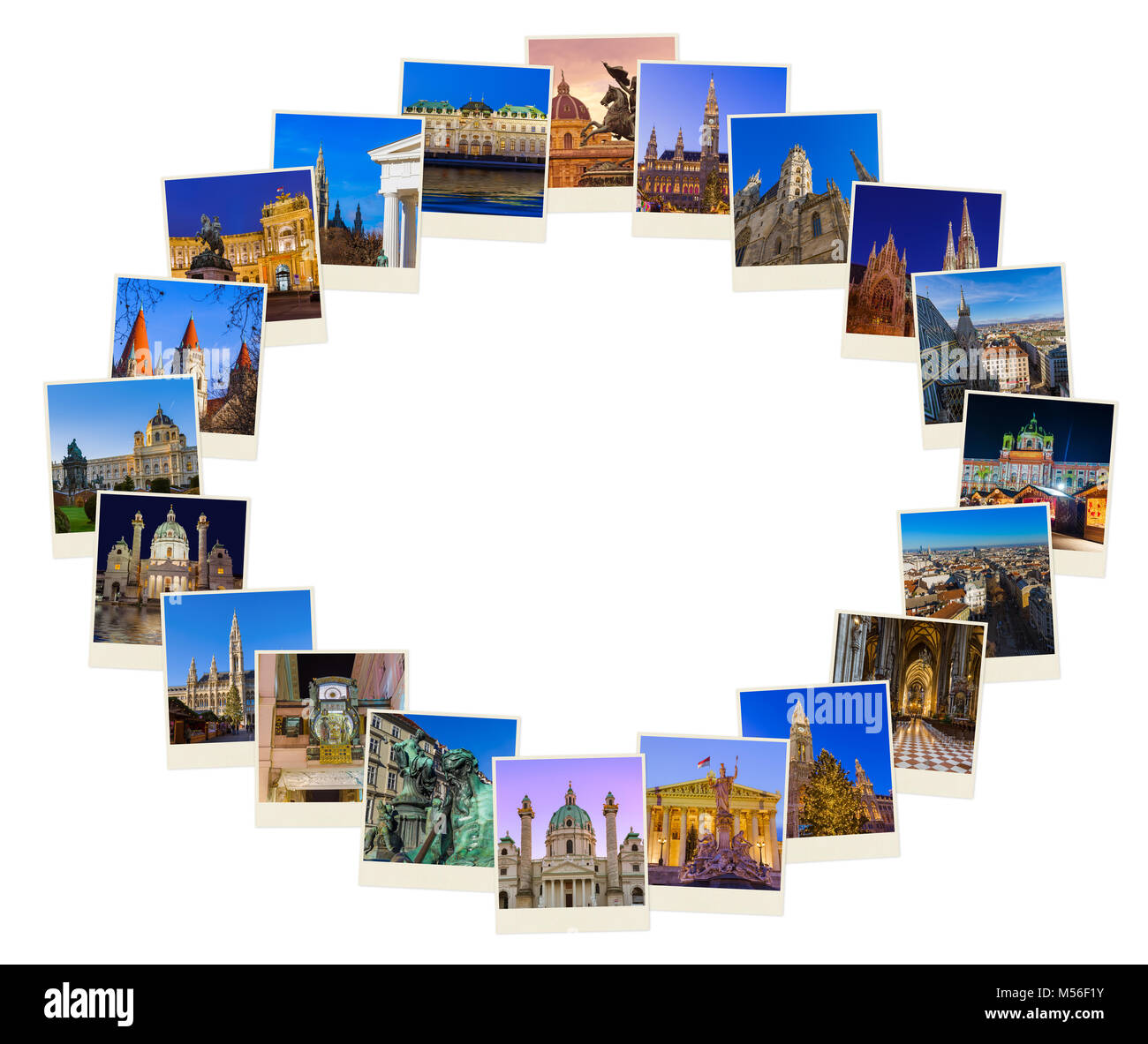 Frame made of Vienna Austria travel images background (my photos Stock ...