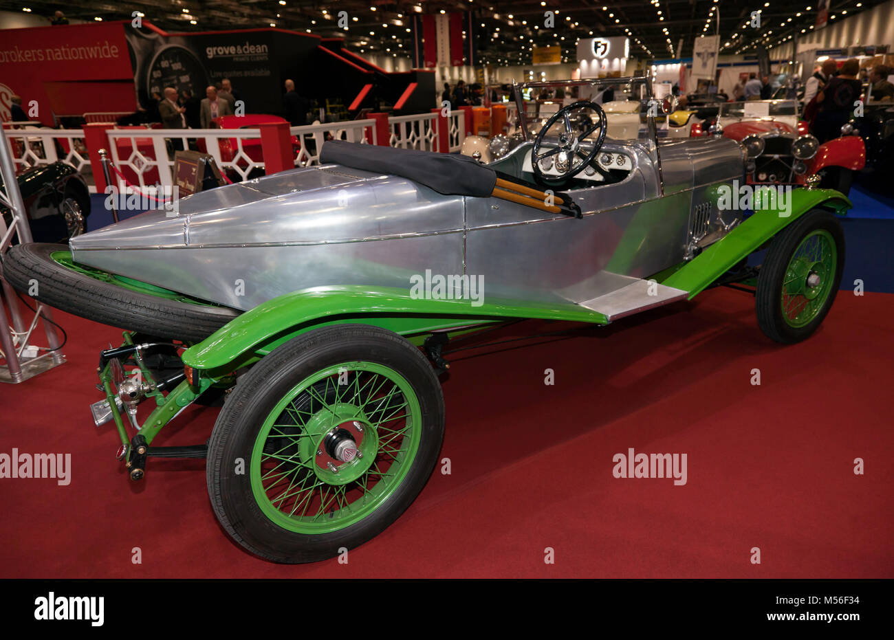 Three-quarter rear view of a 1923 Alvis 12/40 Ducks Back Tourer, on ...