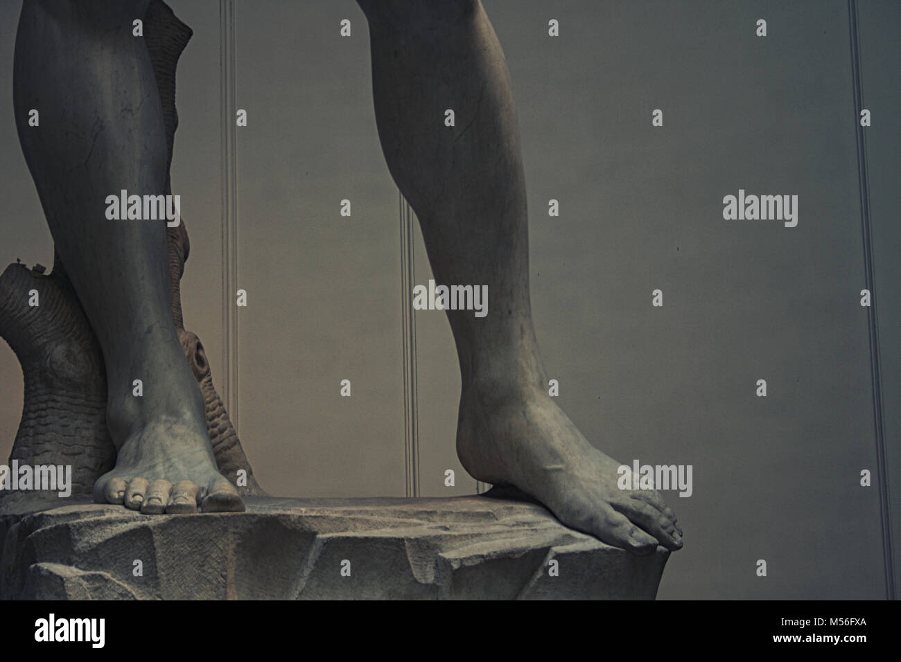 Statue of David (lower leg) by Sculptor Michelangelo Buonarroti Stock ...