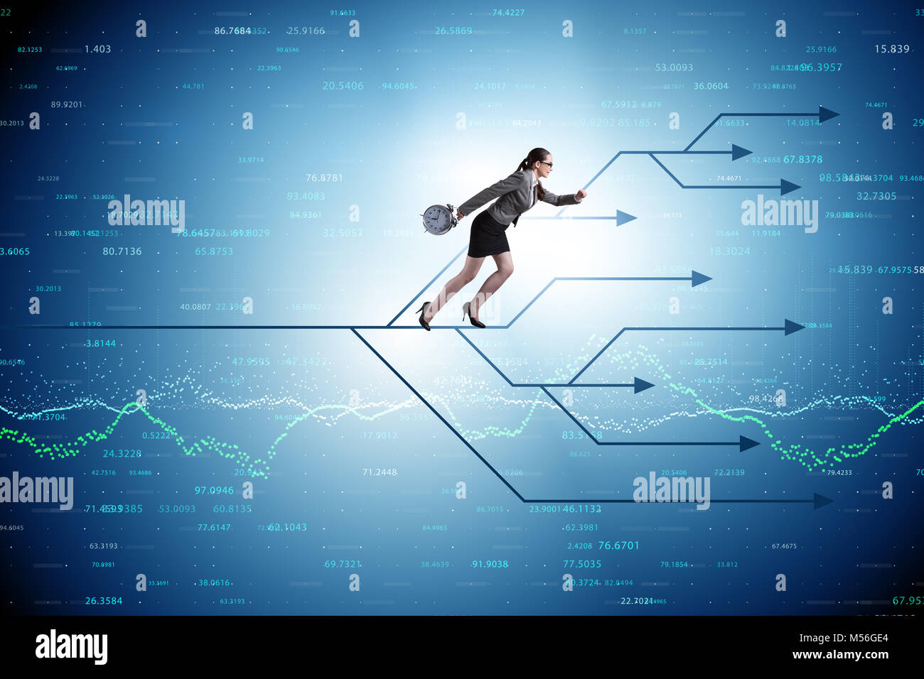 Businessman choosing different career paths in business Stock Photo - Alamy