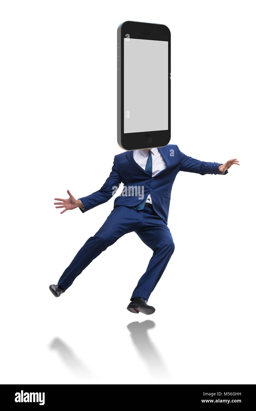 Mobile phone zombie under the influence of smartphone Stock Photo - Alamy