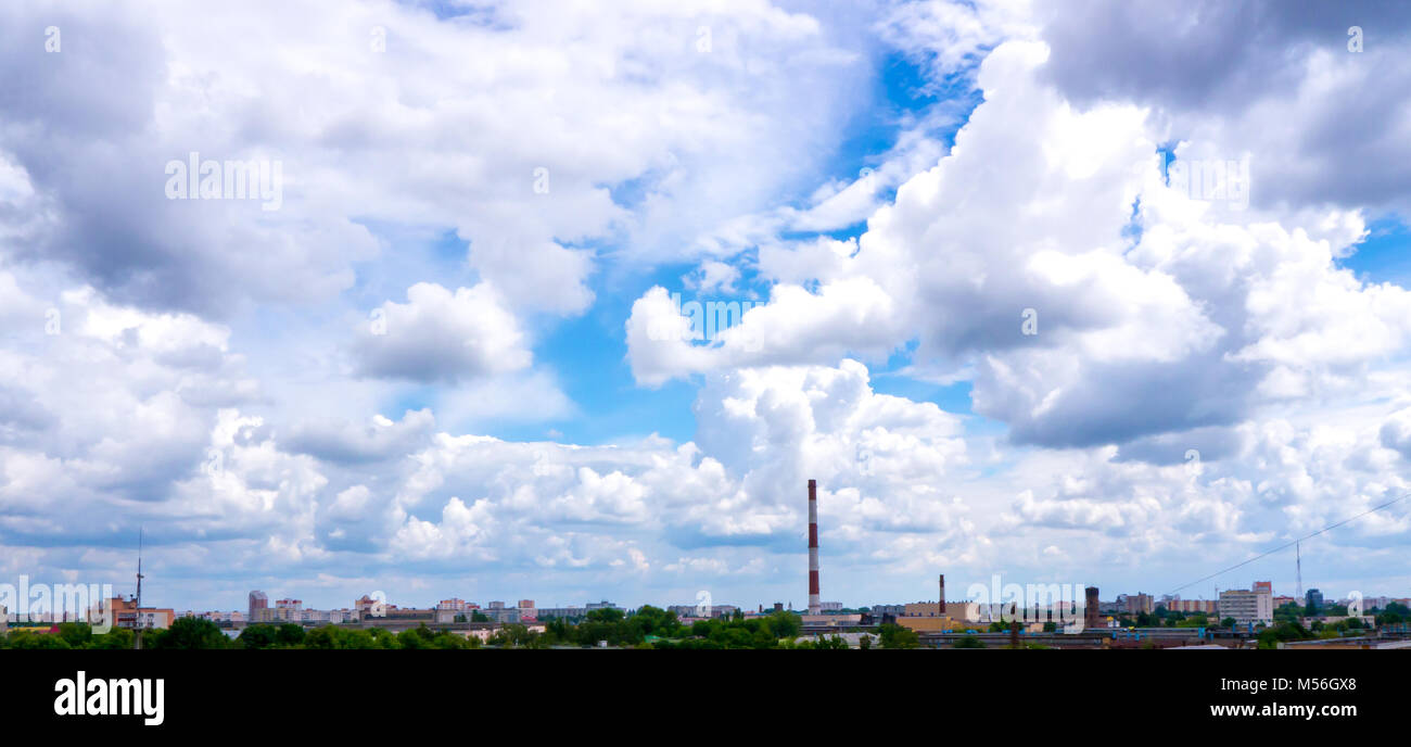 The city outdoor Factory chimneys Stock Photo - Alamy