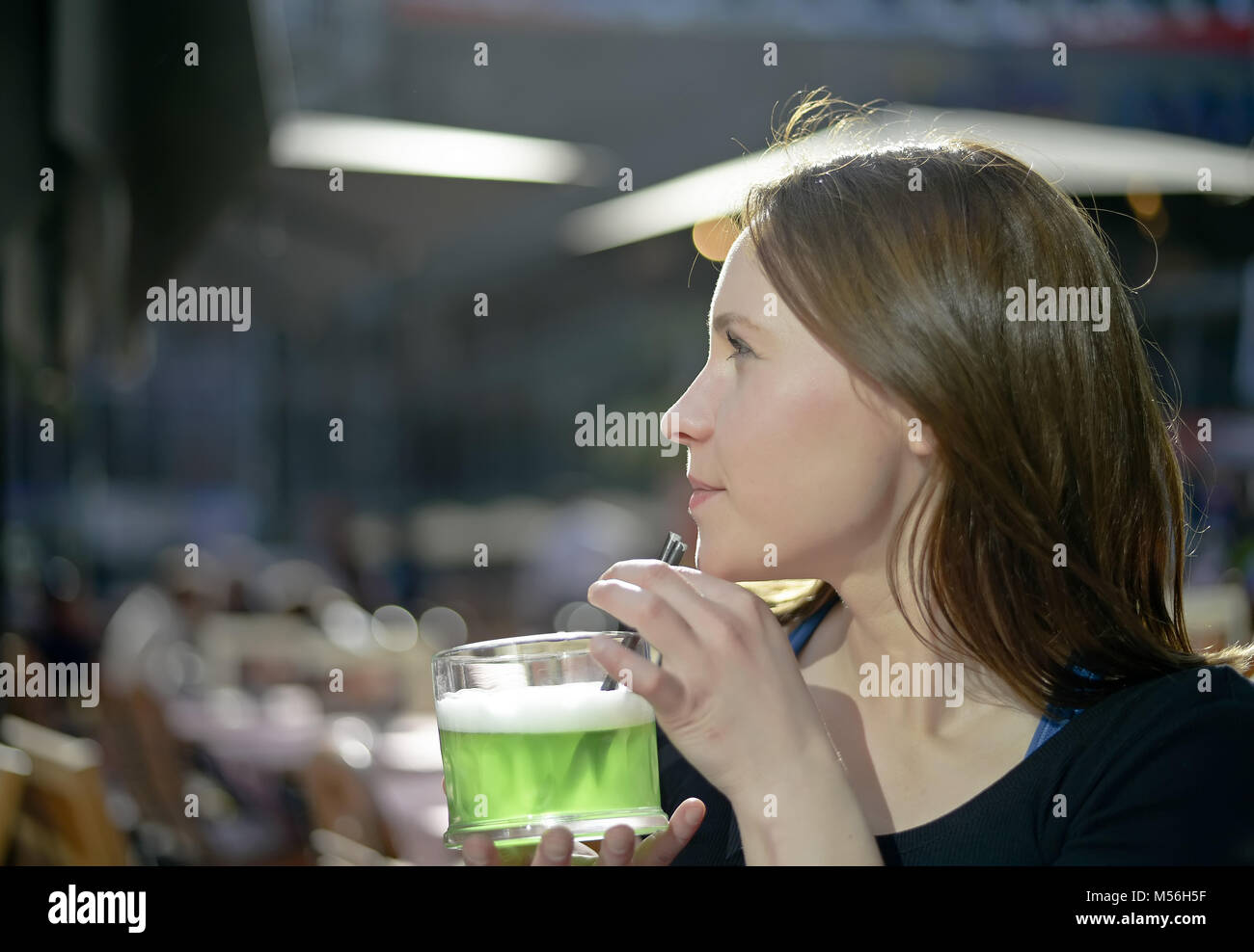 woman drinking alcohol Stock Photo - Alamy