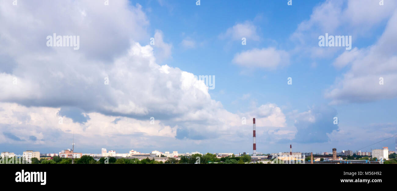 The city outdoor Factory chimneys Stock Photo - Alamy