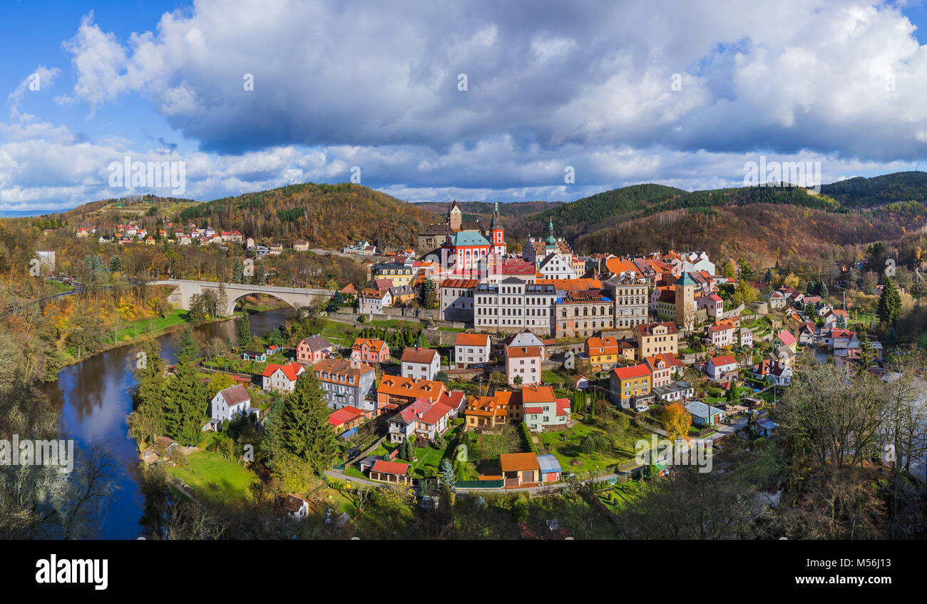 Castle Loket in Czech Republic Stock Photo - Alamy