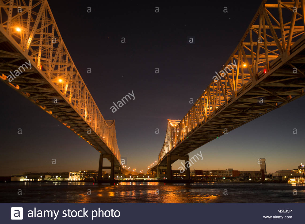 New Orleans Crescent City Bridge Bridges High Resolution Stock ...