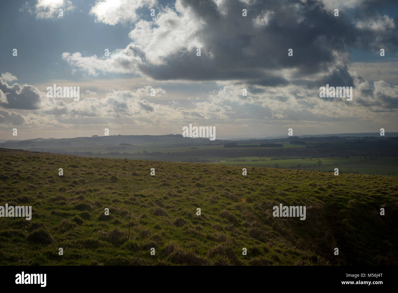 Hackpen Hill on The Ridgeway near Avebury, Wiltshire, UK Stock Photo ...
