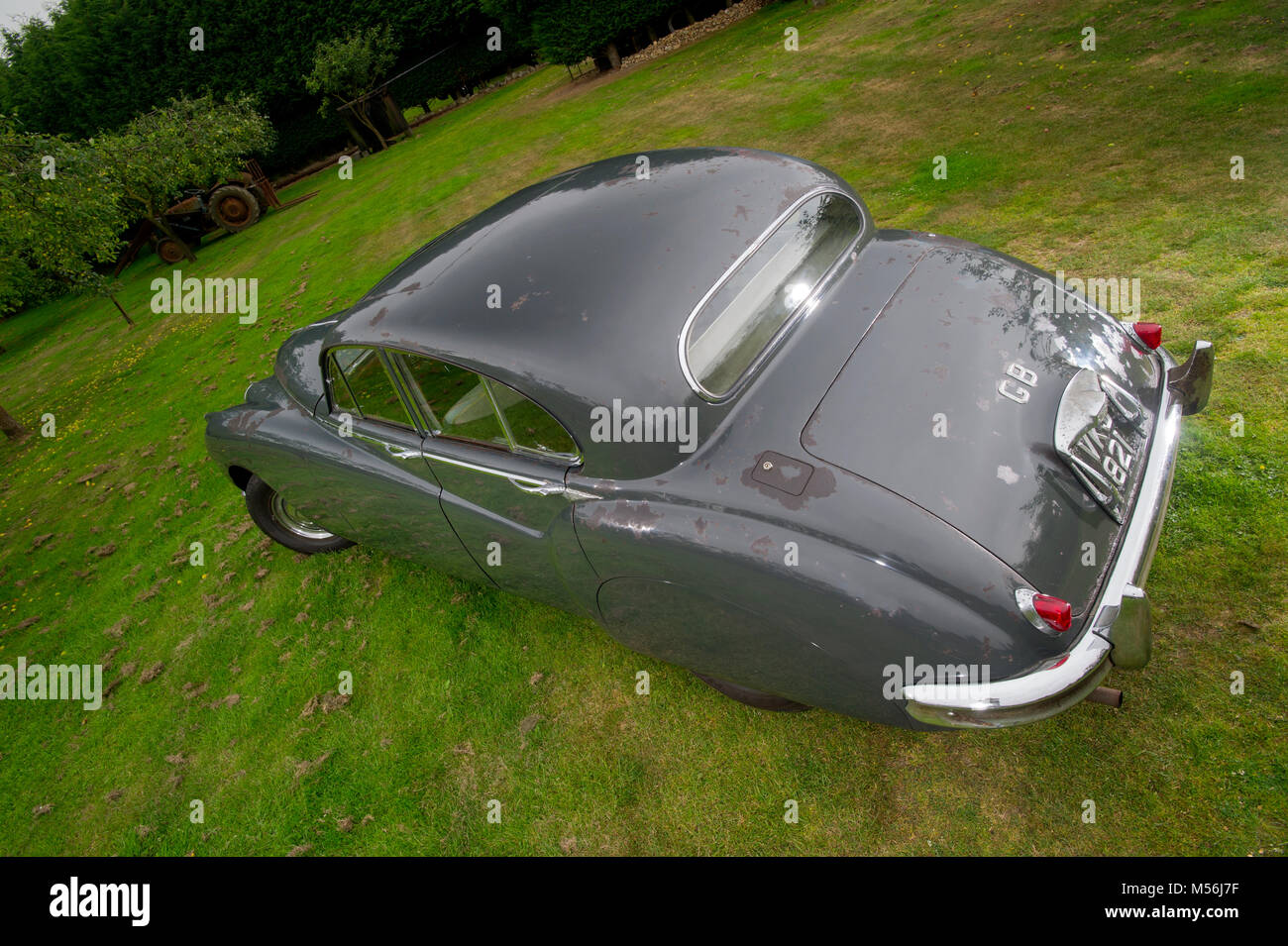 1955 Jaguar MkVII M classic British luxury car, rat look style Stock ...