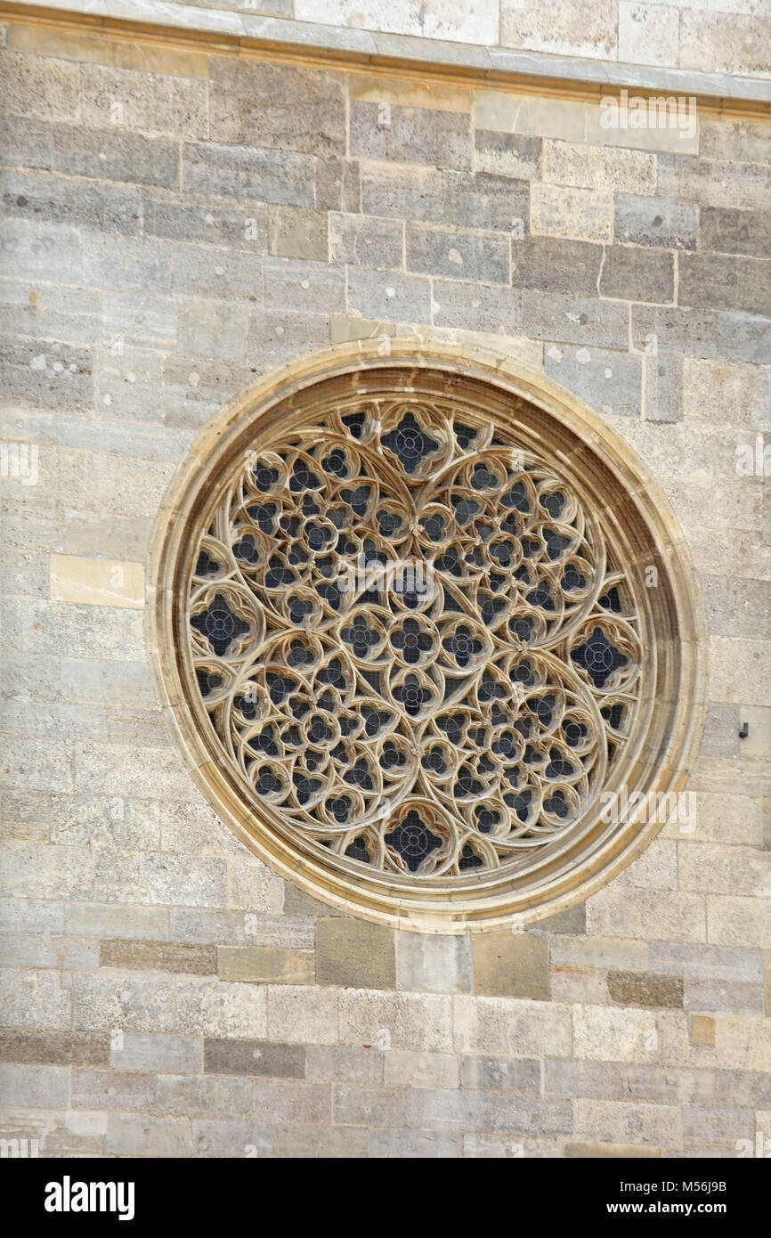 Rose Window at St. Stephen Cathedral in Vienna Stock Photo - Alamy
