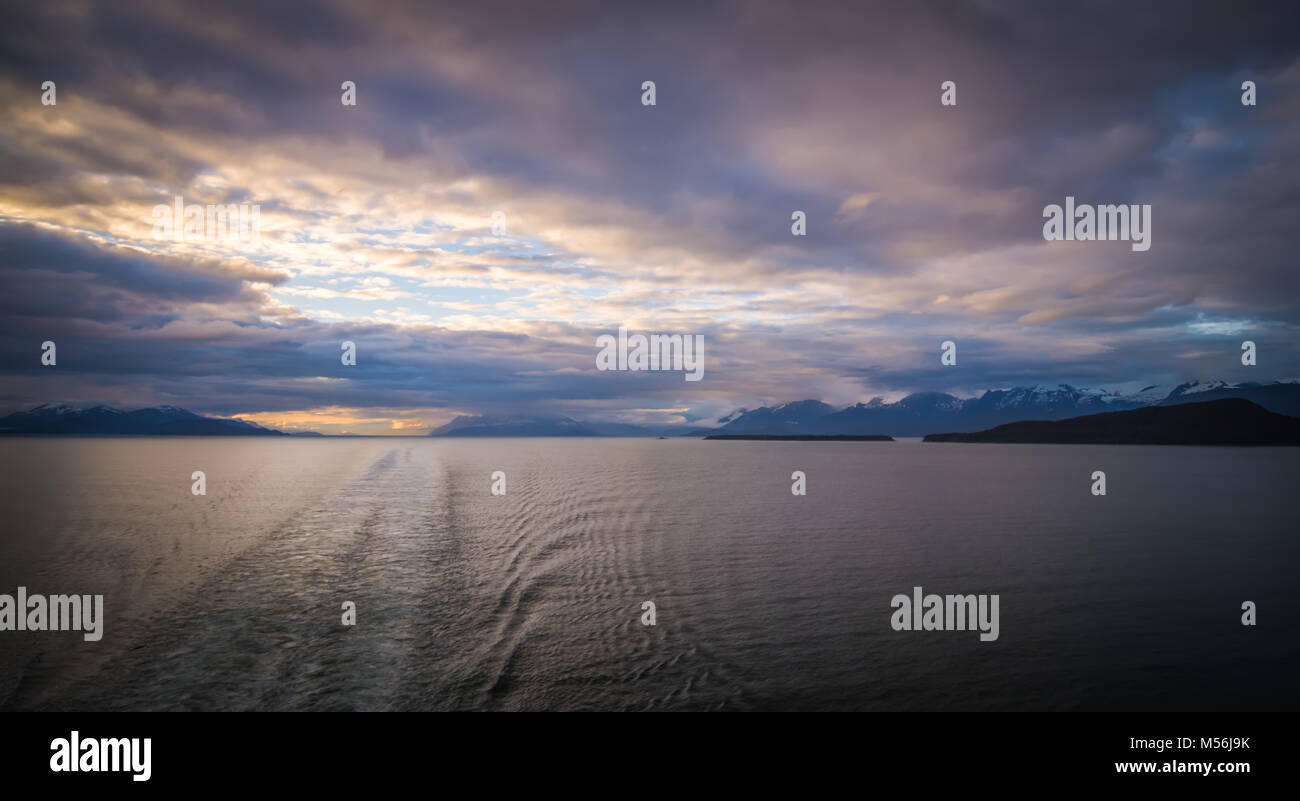 mud bay alaska sunset in summer Stock Photo - Alamy