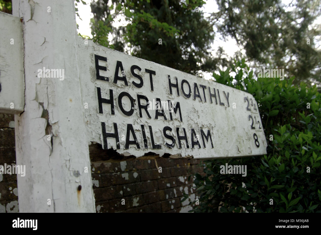 Old english road sign hi-res stock photography and images - Alamy