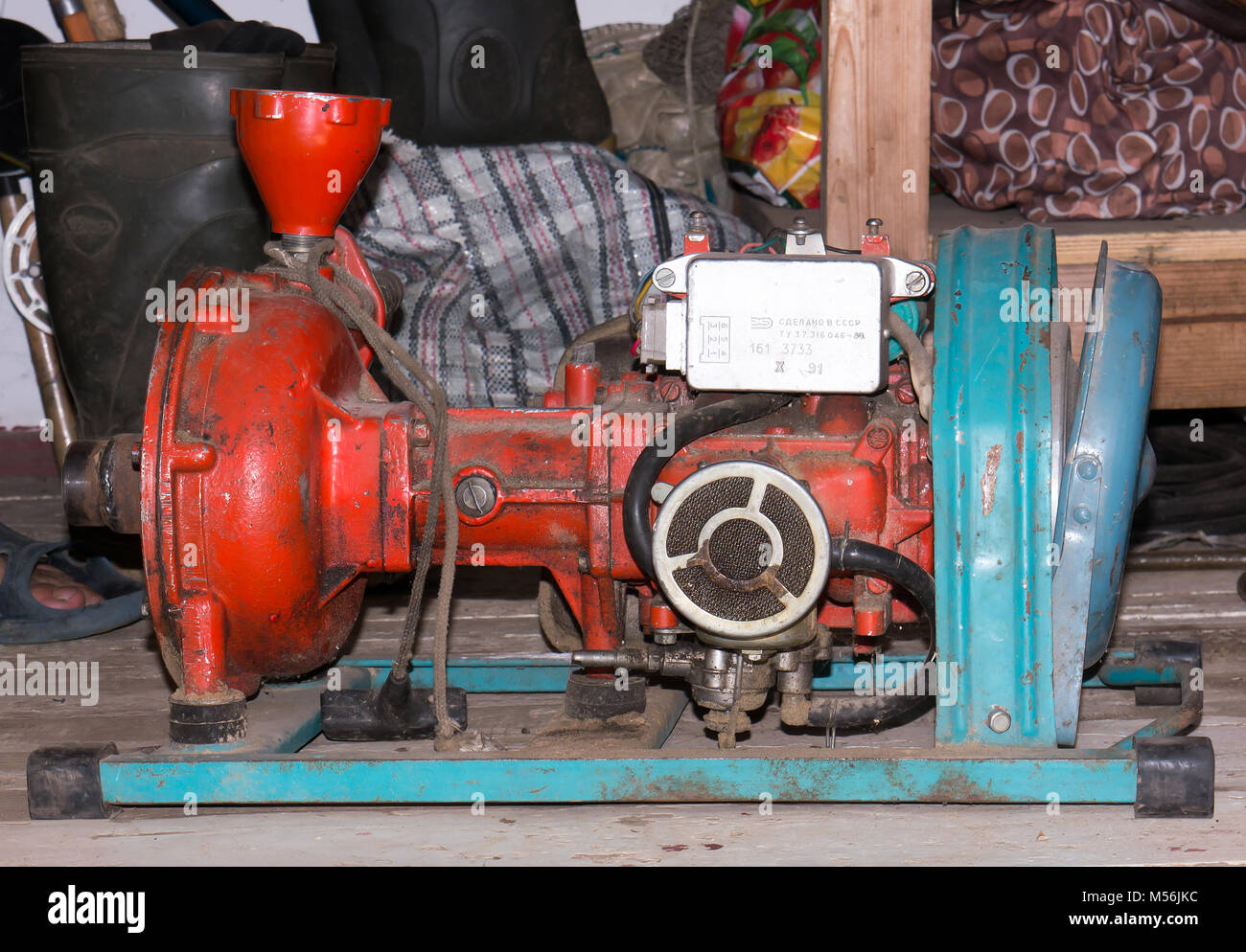 The vintage metal motor Stock Photo - Alamy