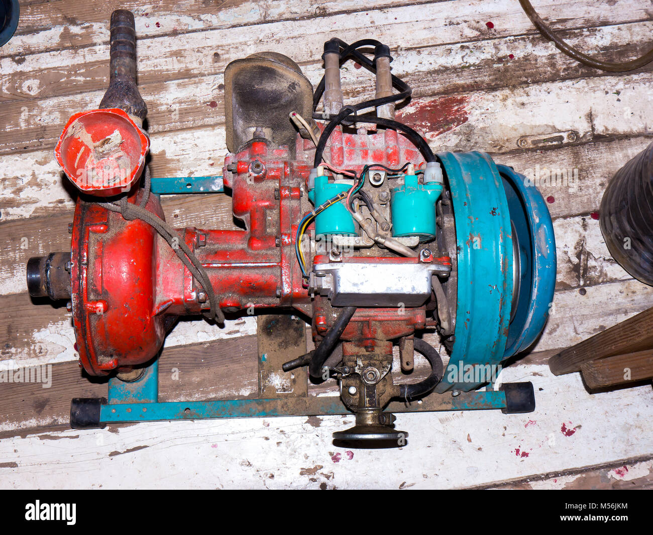 The vintage metal motor Stock Photo - Alamy