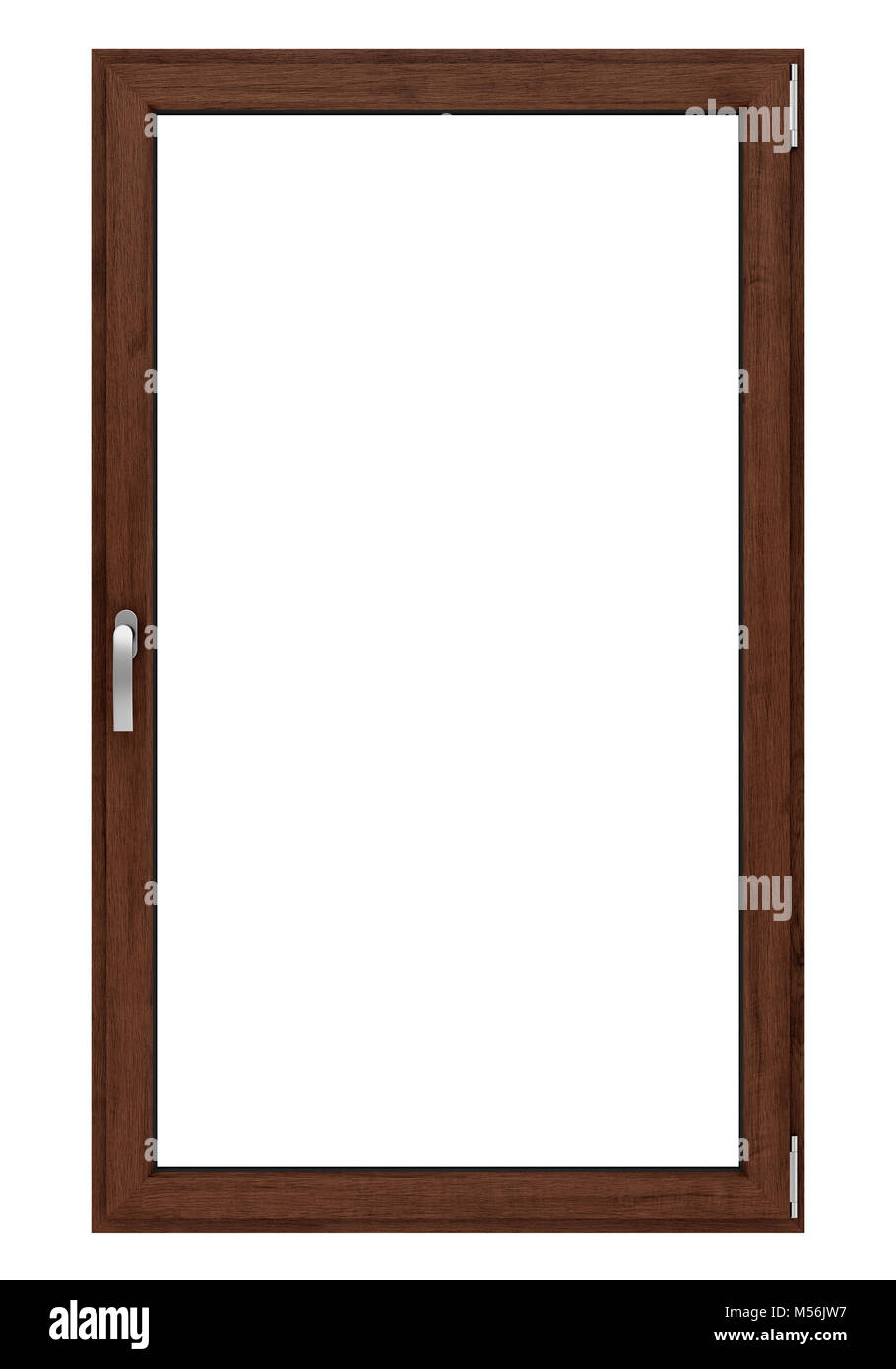 brown wooden window isolated on white background Stock Photo - Alamy