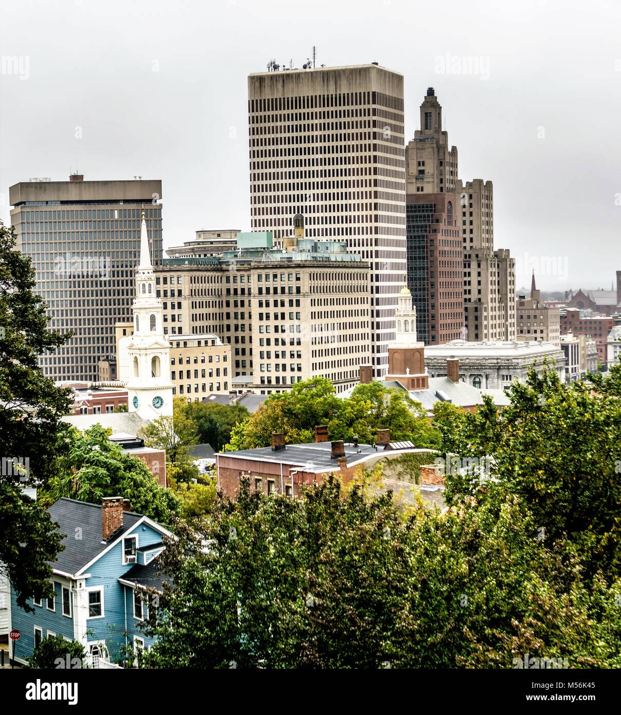 providence rhode island city skyline in october 2017 Stock Photo - Alamy