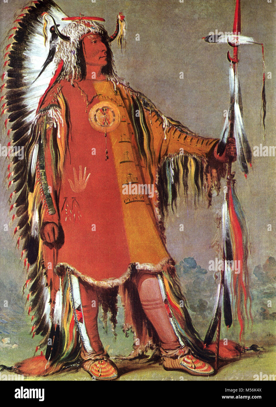 Mato-tope (Four Bears),Second Chief of the Mandans Stock Photo - Alamy