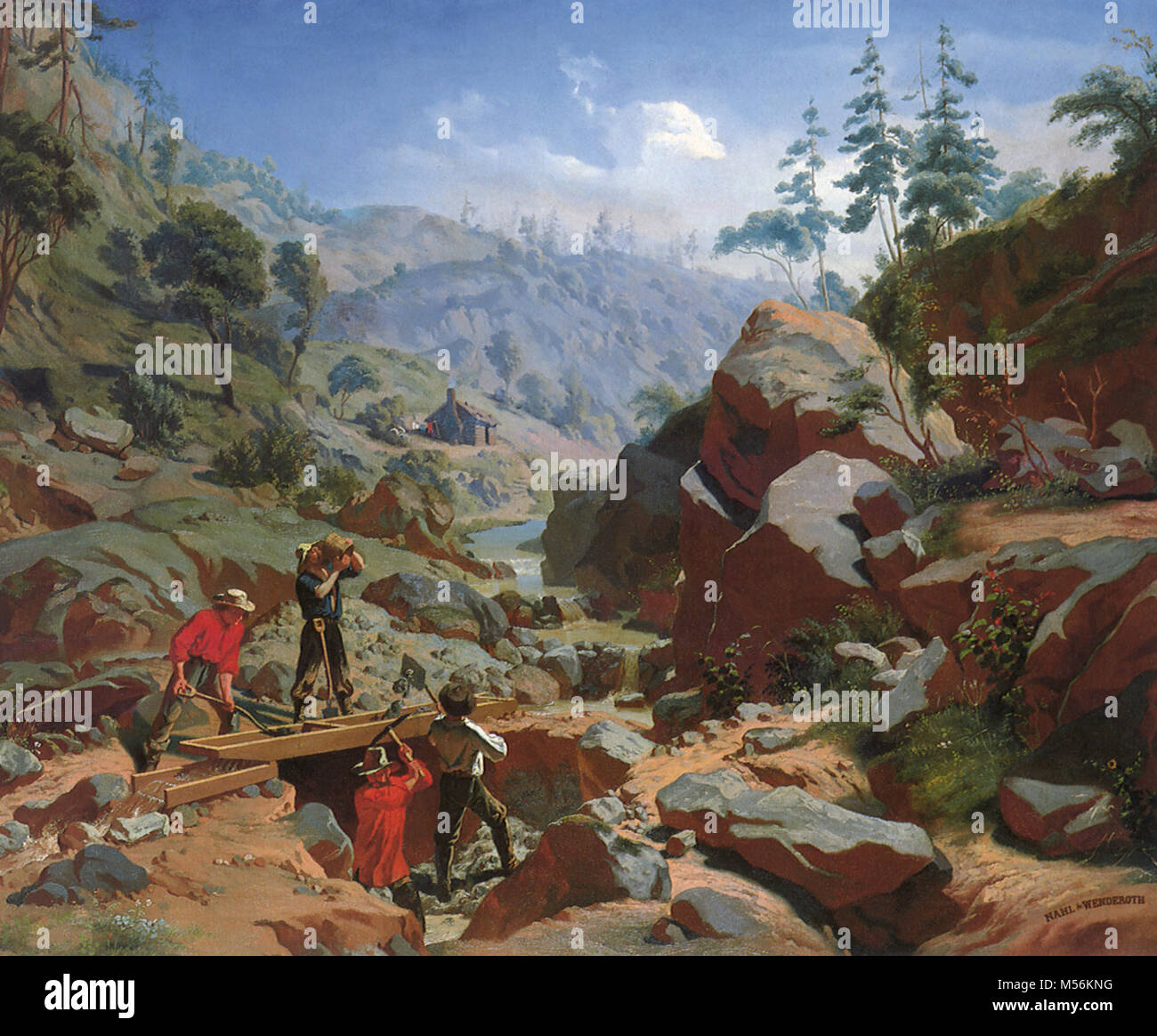 Miners in the Sierras Stock Photo - Alamy